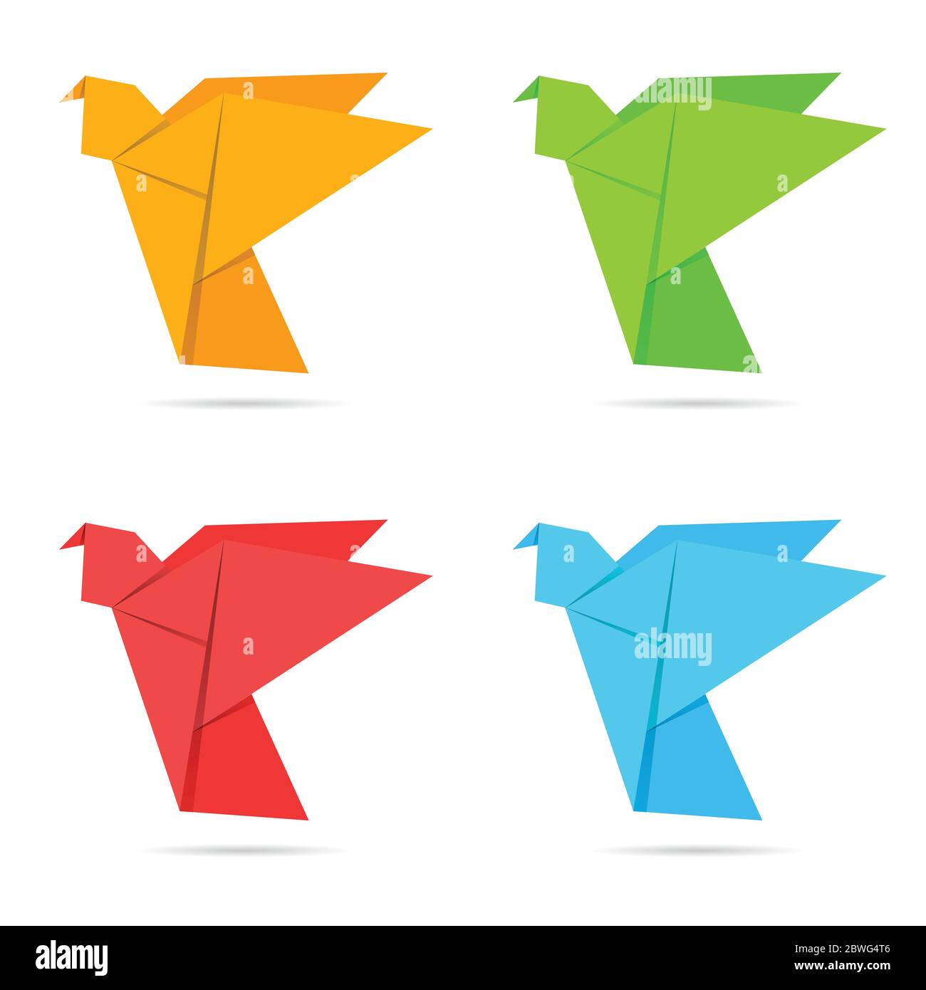 bird origami colored art illustration Stock Vector Image & Art - Alamy