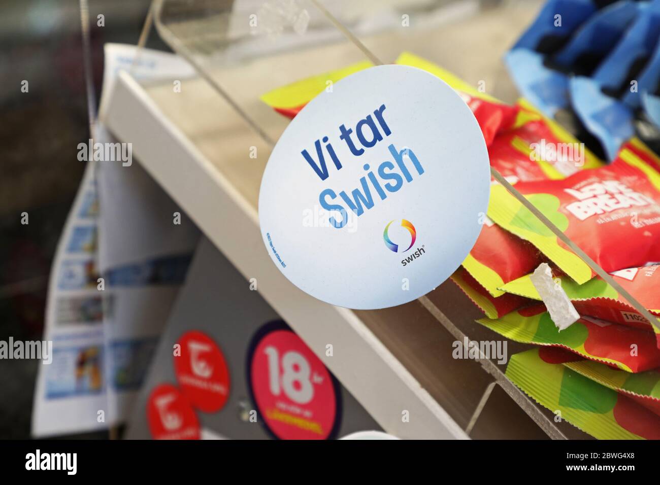 Swish sign in a store. Photo Jeppe Stock Photo - Alamy