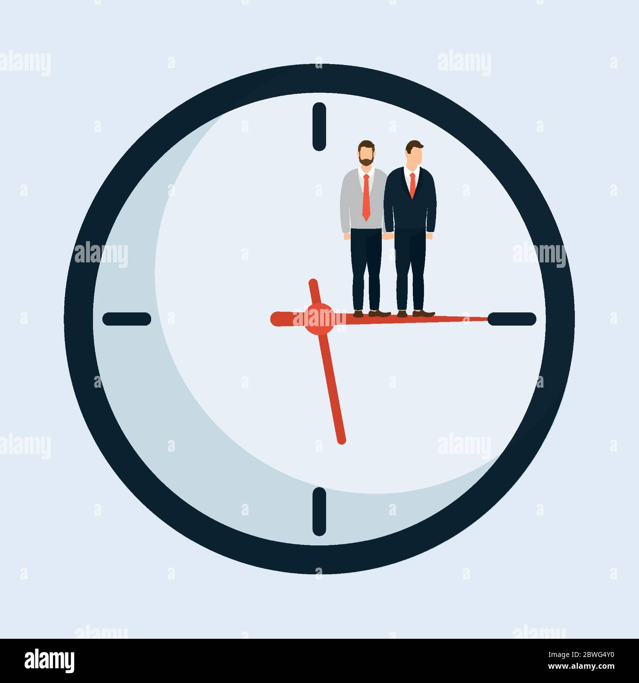 Corporate businessmen on clock vector design Stock Vector Image & Art ...