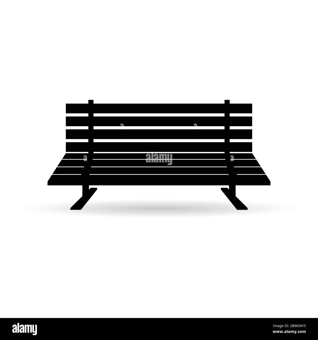 bench in black color illustration Stock Vector Image & Art - Alamy