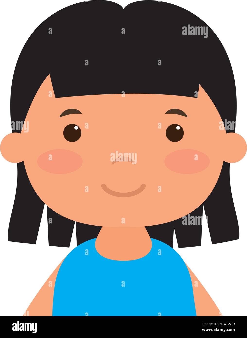 Isolated girl cartoon vector design Stock Vector Image & Art - Alamy