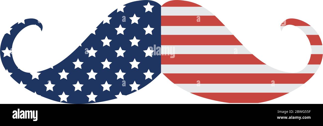 Usa flag mustache vector design Stock Vector Image & Art - Alamy