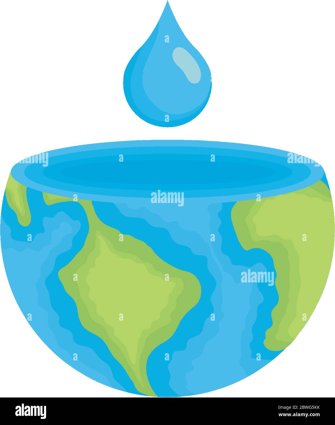 half earth planet with water drop Stock Vector Image & Art - Alamy