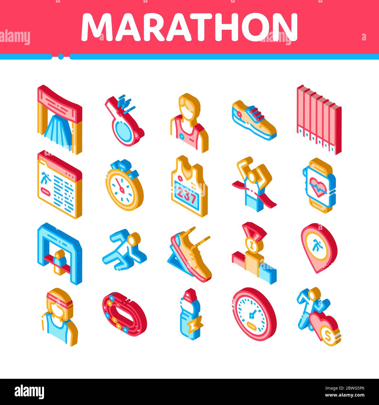 Marathon signs Stock Vector Images - Alamy