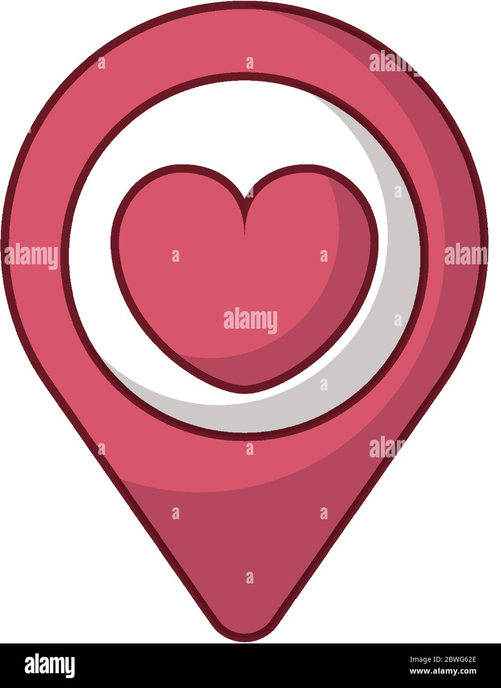 Love heart inside gps mark vector design Stock Vector Image & Art - Alamy