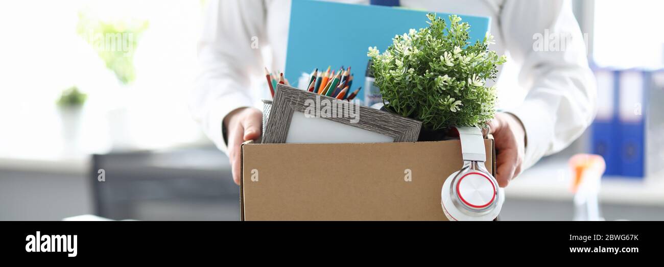Man with personal items Stock Photo - Alamy