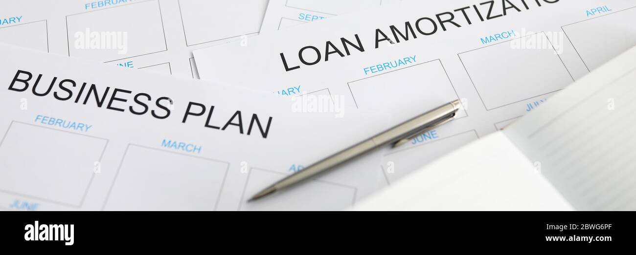 Lots of different schedule lists lying at desk ready to be filled Stock ...