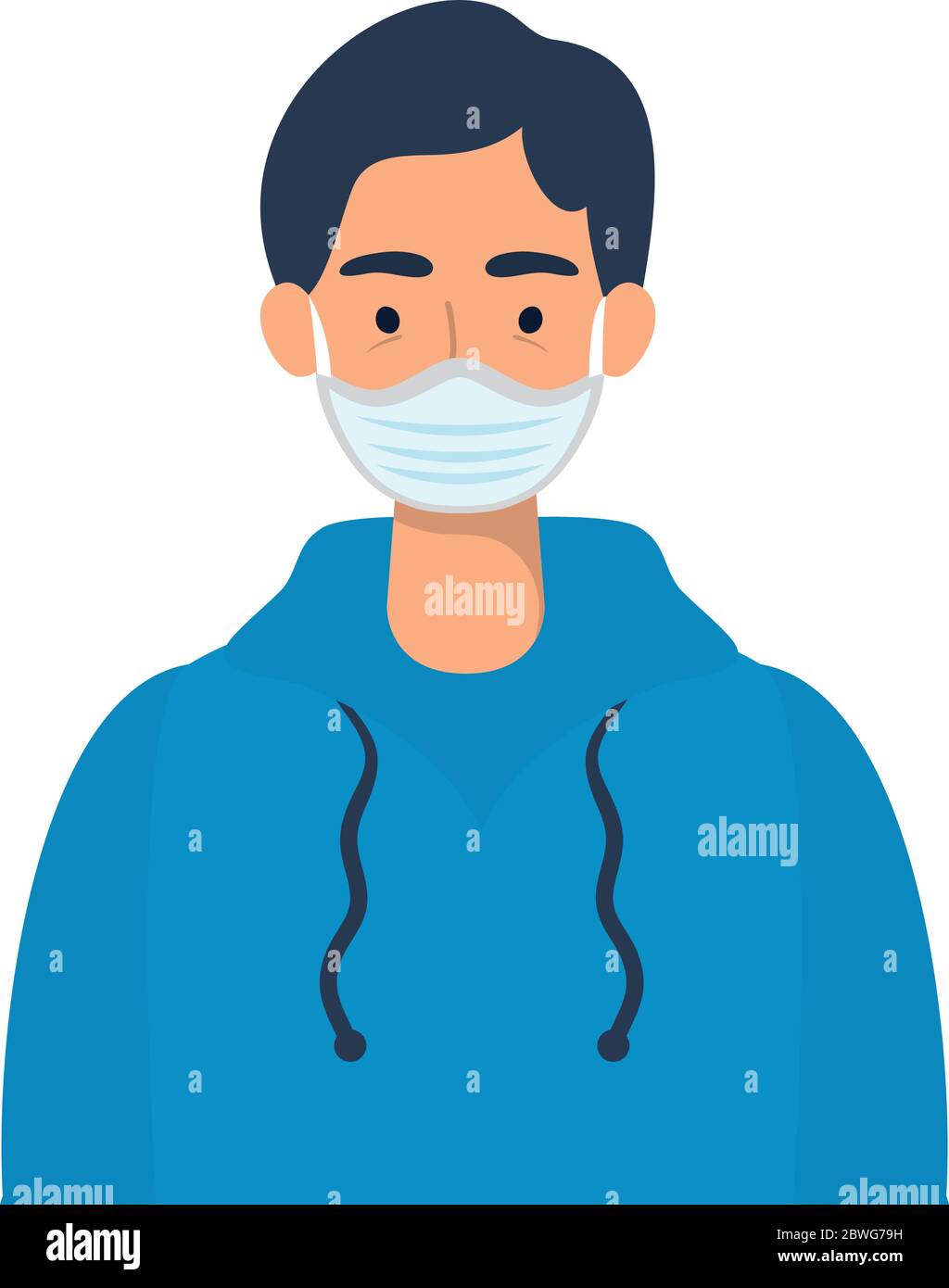 Man avatar with medical mask vector design Stock Vector Image & Art - Alamy