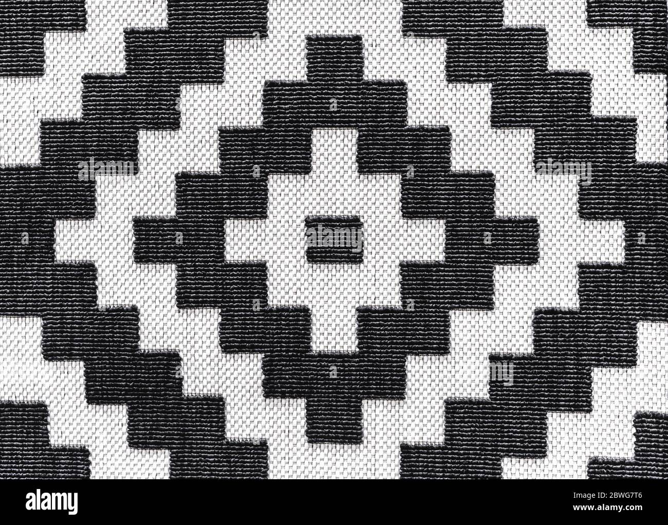 Texture of the rug with a black-white volumetric pattern Stock Photo ...