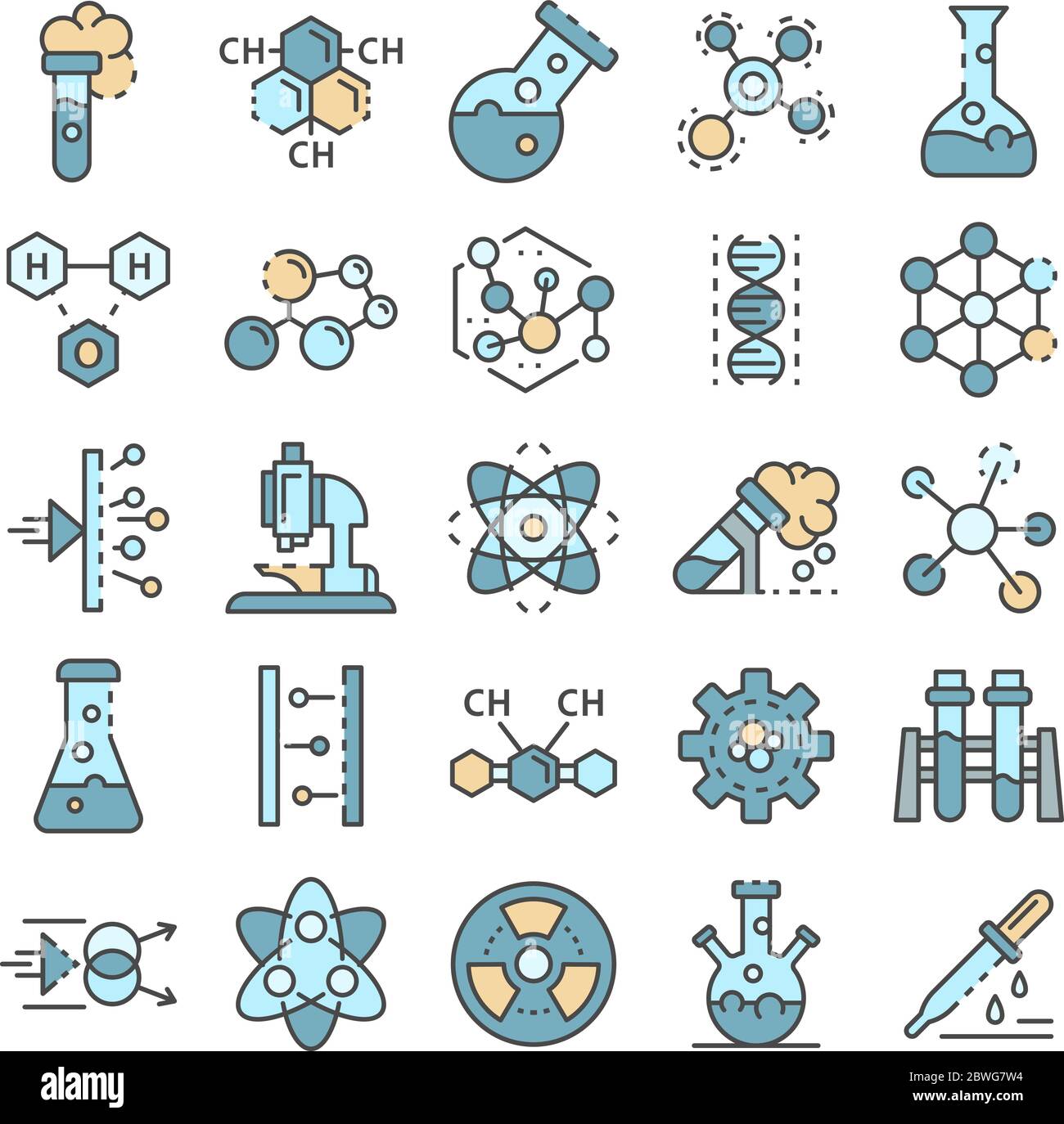 Chemistry lab icon set, outline style Stock Vector Image & Art - Alamy