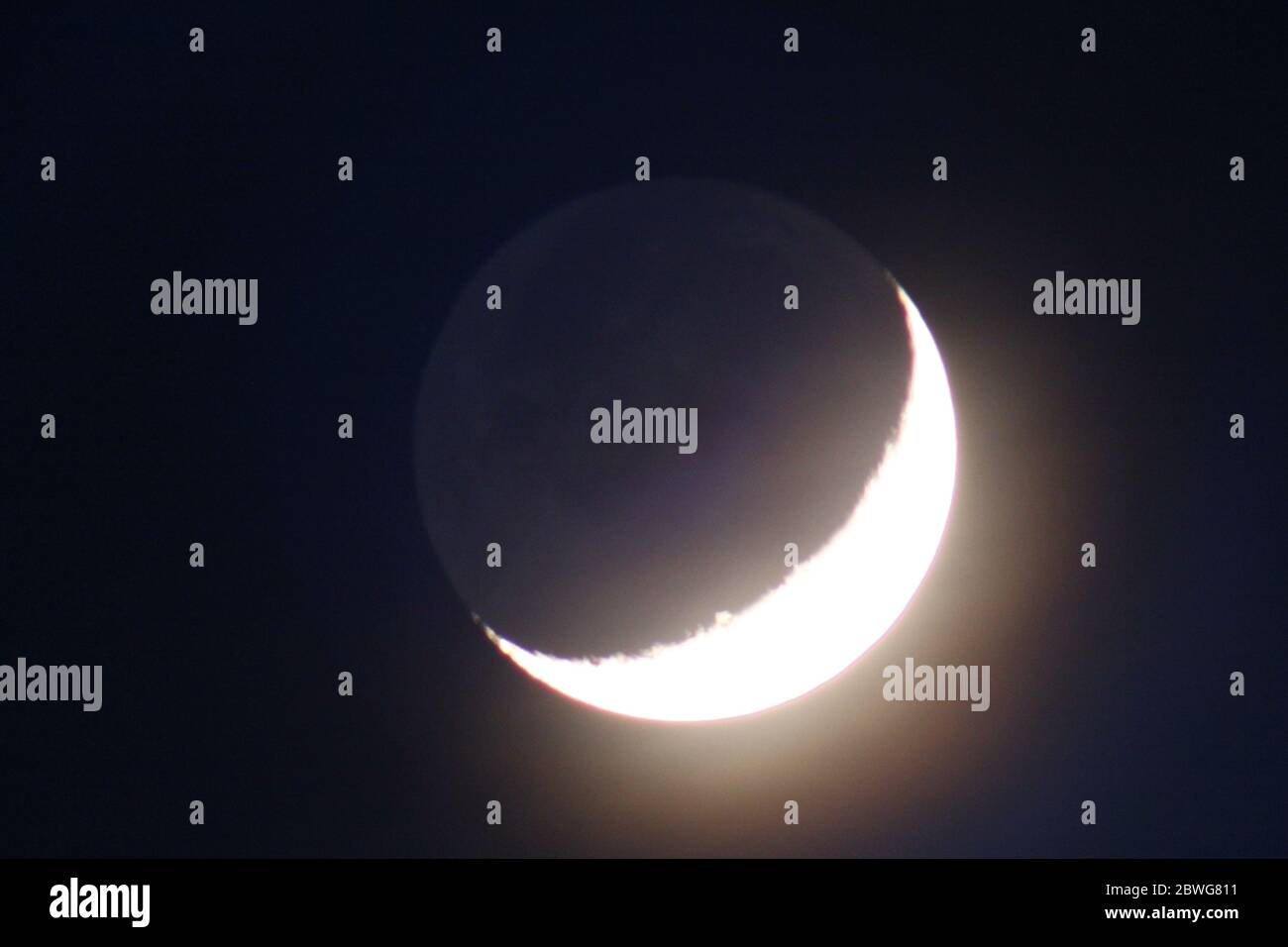 Waxing Crescent Moon Stock Photo - Alamy