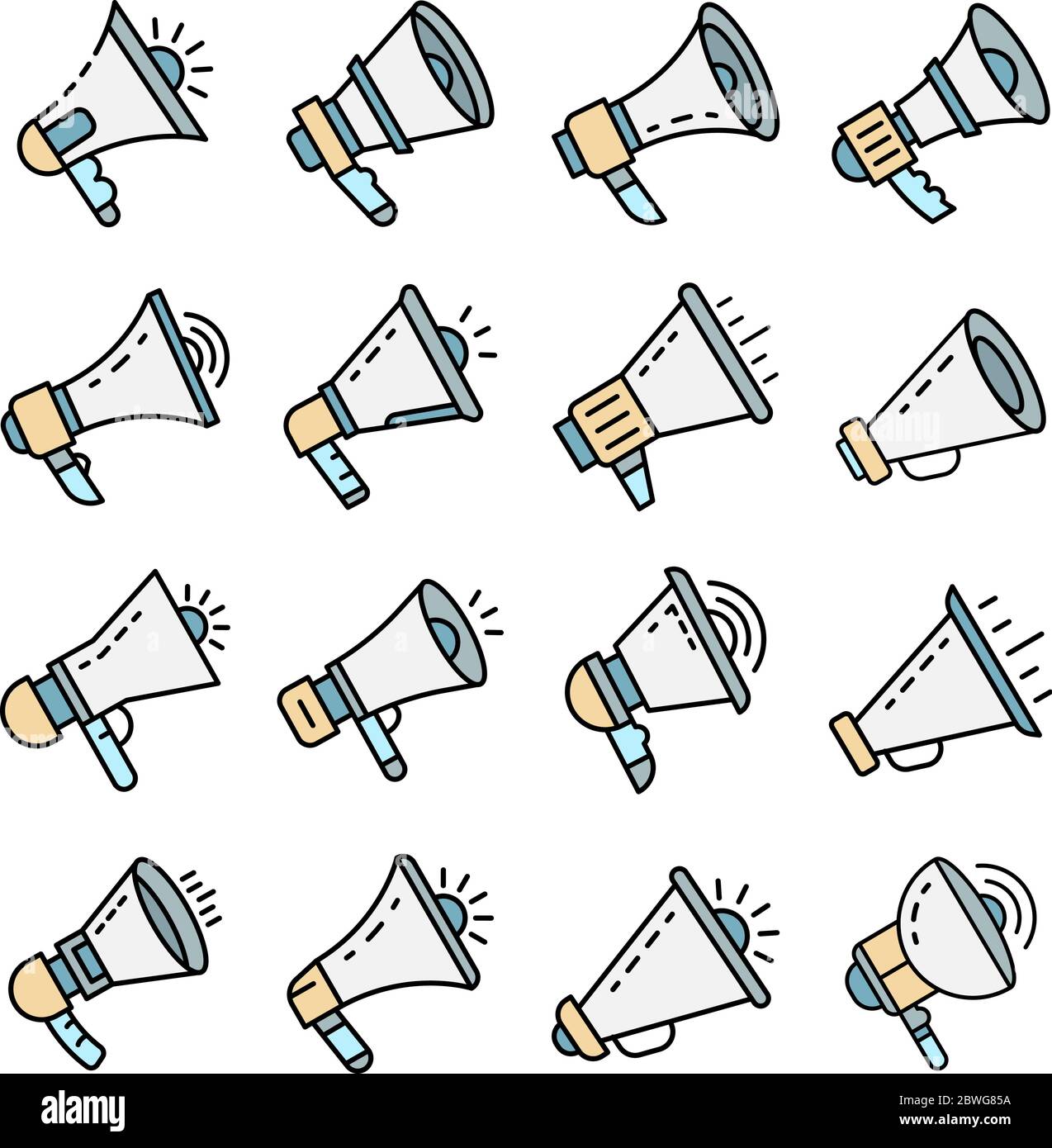 Megaphone soon loudspeaker Cut Out Stock Images & Pictures - Alamy