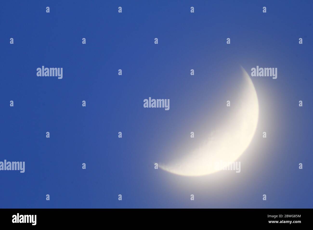 Waxing Crescent Moon Stock Photo - Alamy
