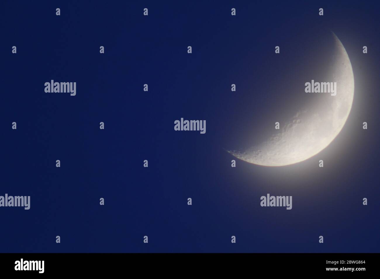 Waxing Crescent Moon Stock Photo - Alamy