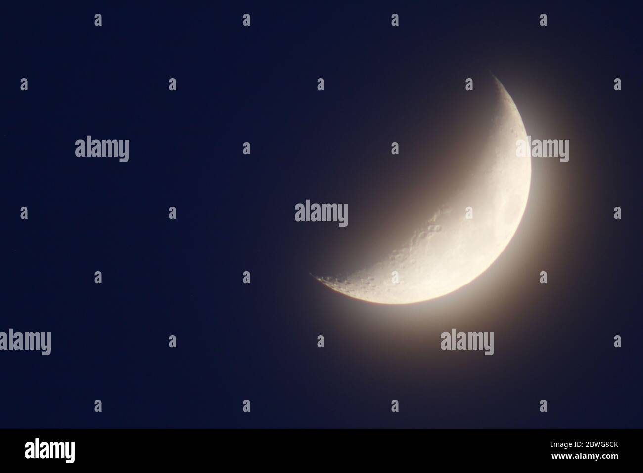 Waxing Crescent Moon Stock Photo - Alamy