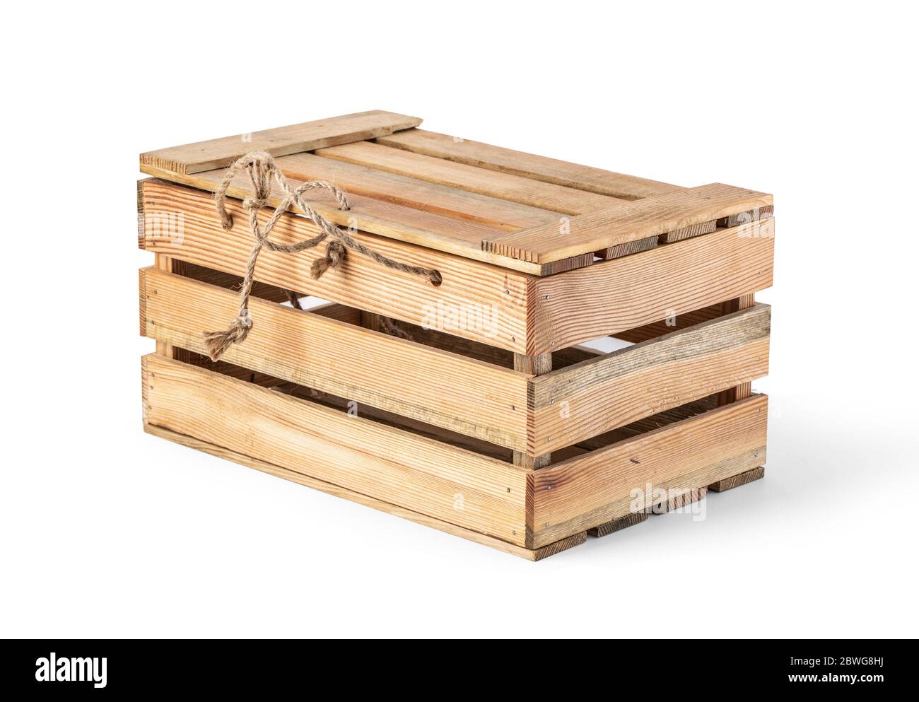 Wooden crate on white background isolated with clipping path Stock ...