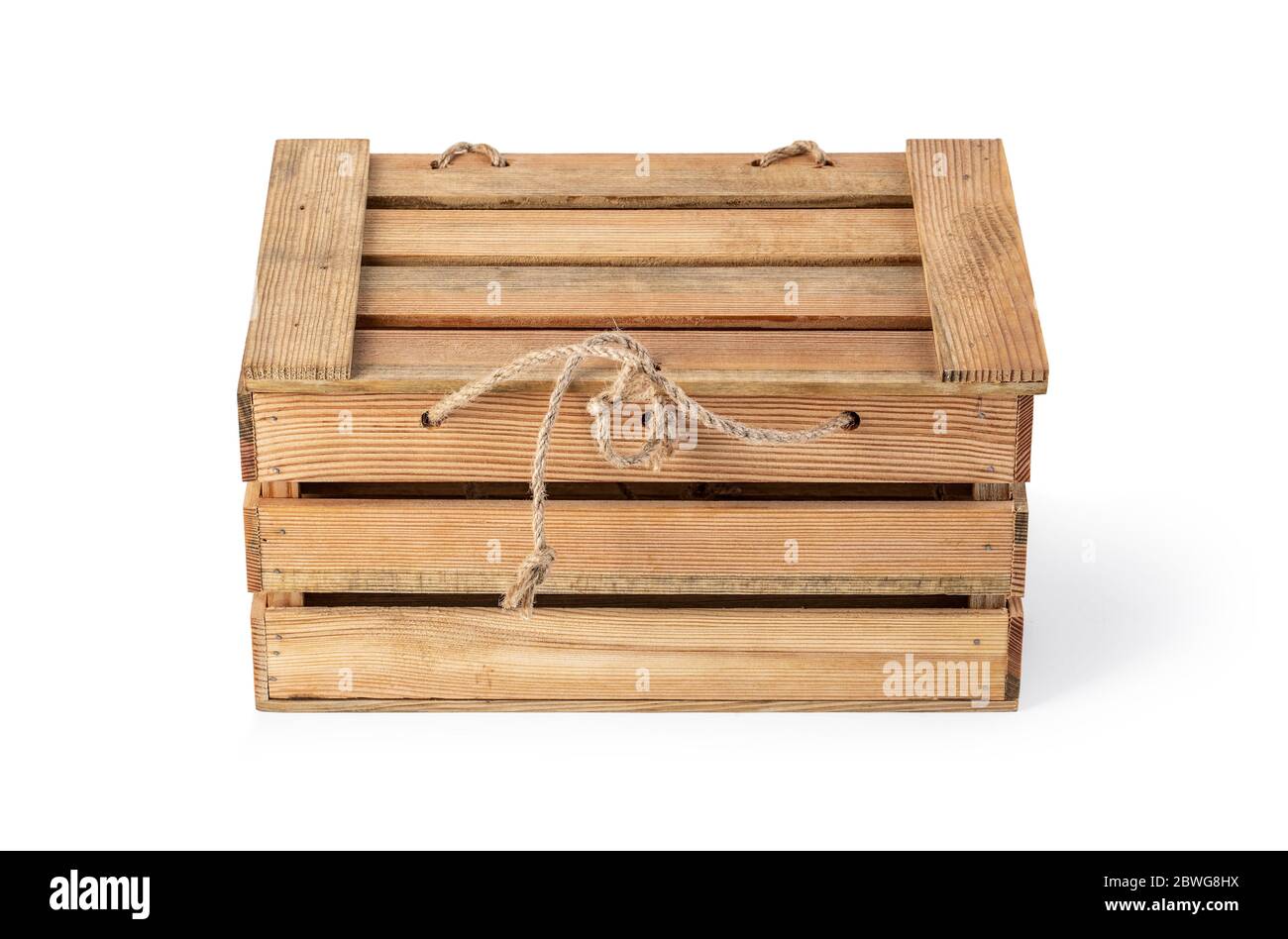 Wooden crate on white background isolated with clipping path Stock ...