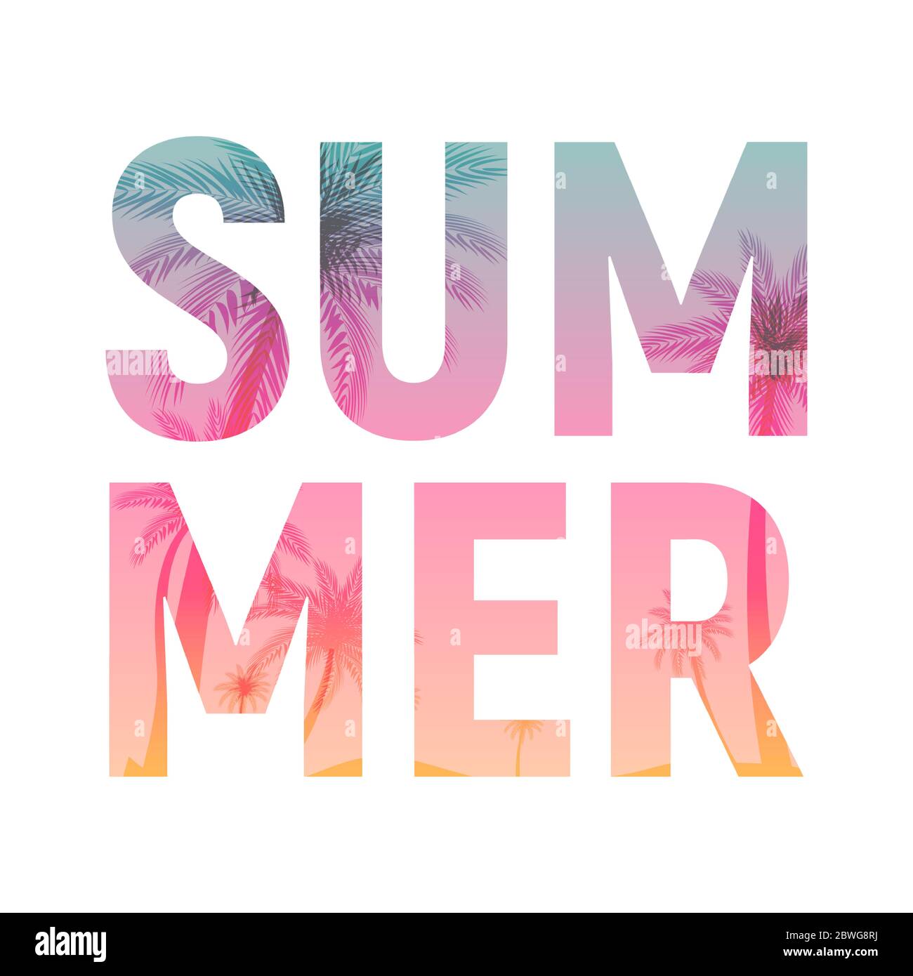 Abstract Summer Word Vector Illustration Stock Vector Image & Art - Alamy