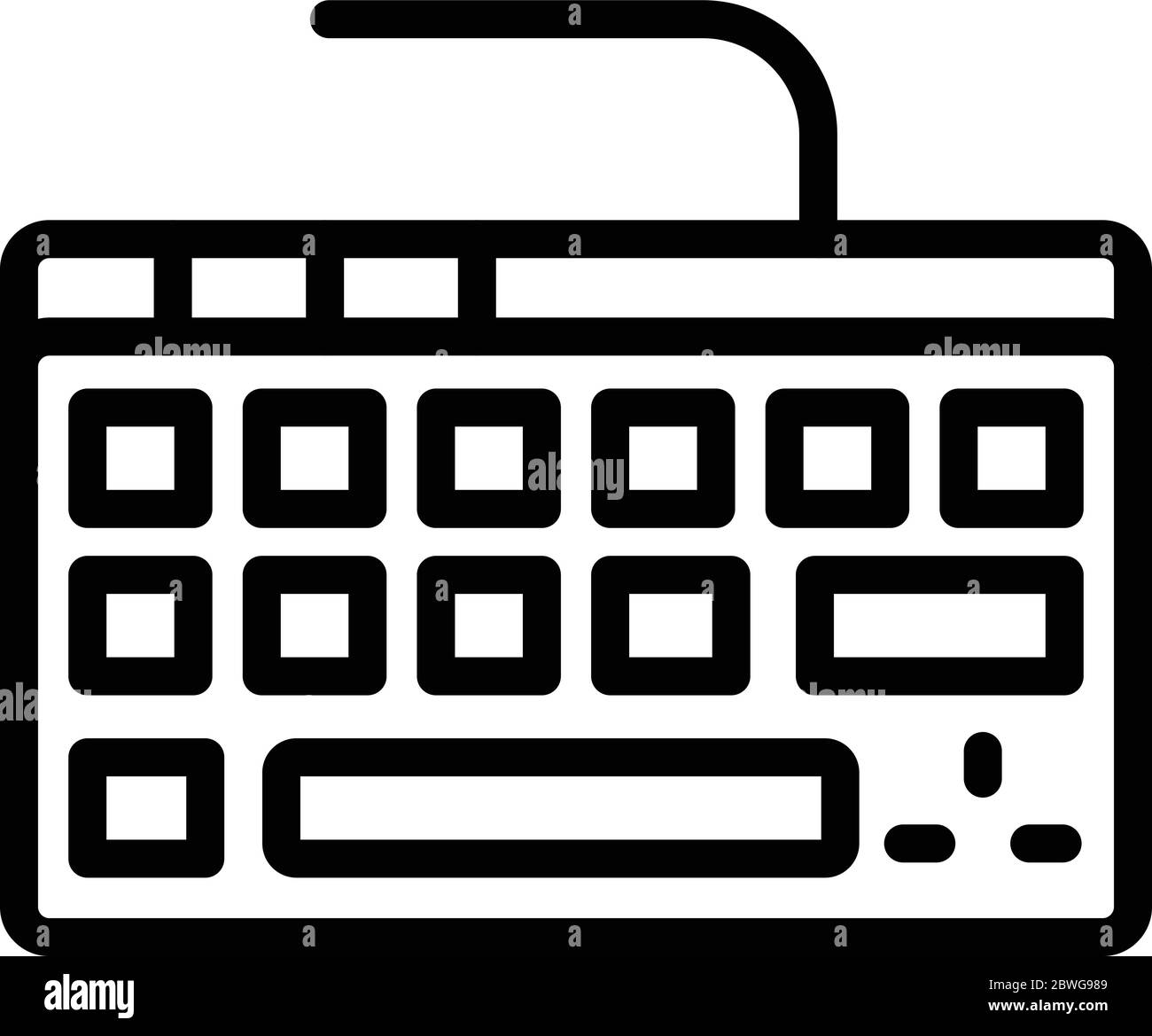 Digital keyboard icon, outline style Stock Vector Image & Art - Alamy