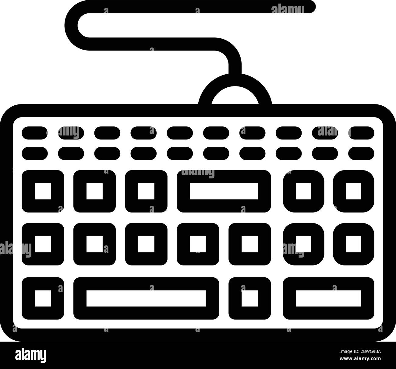 Keyboard icon, outline style Stock Vector Image & Art - Alamy