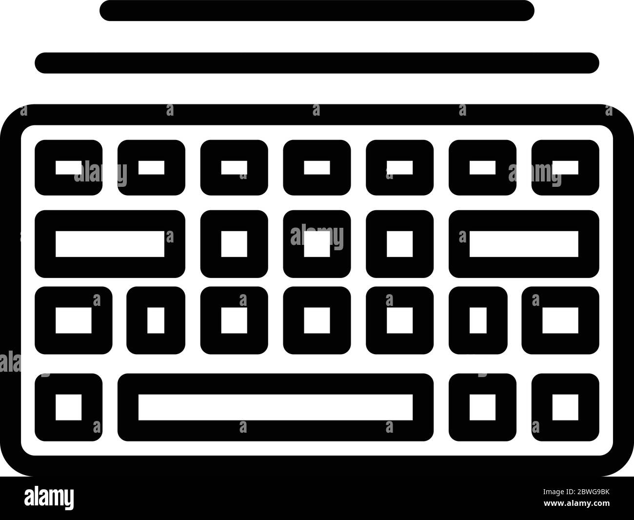 Computer keyboard icon, outline style Stock Vector Image & Art - Alamy