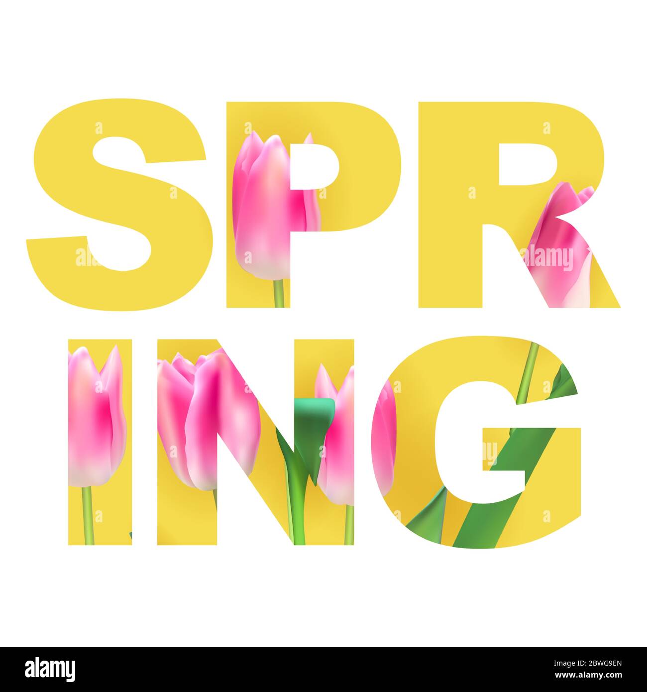 Abstract Spring Word Vector Illustration Stock Vector Image & Art - Alamy