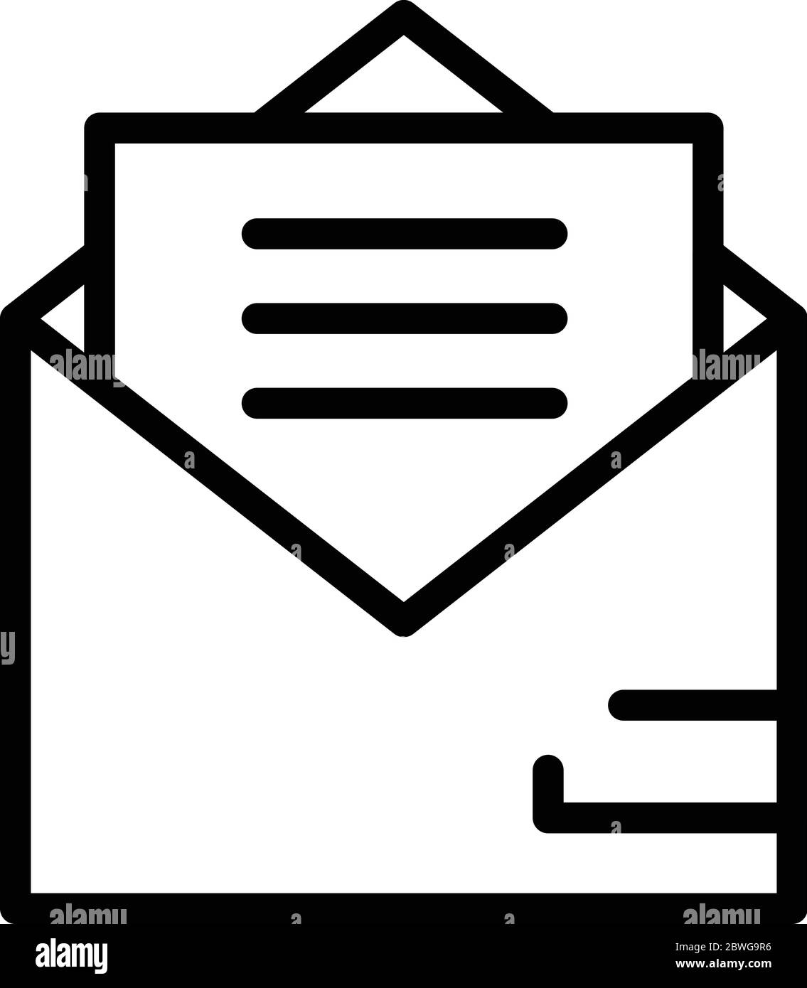 Mail paper letter icon, outline style Stock Vector Image & Art - Alamy