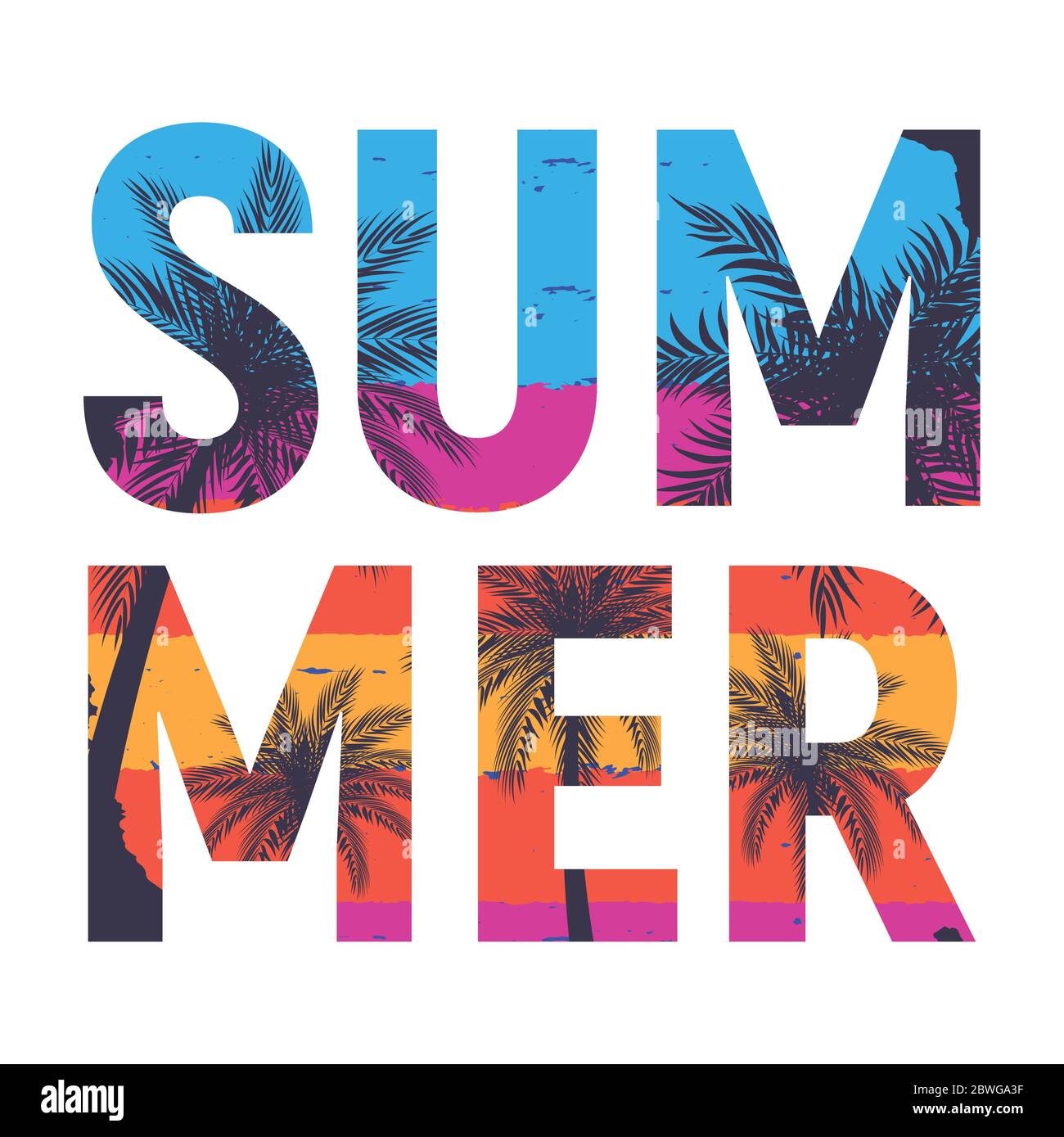 Abstract Summer Word Vector Illustration Stock Vector Image & Art - Alamy
