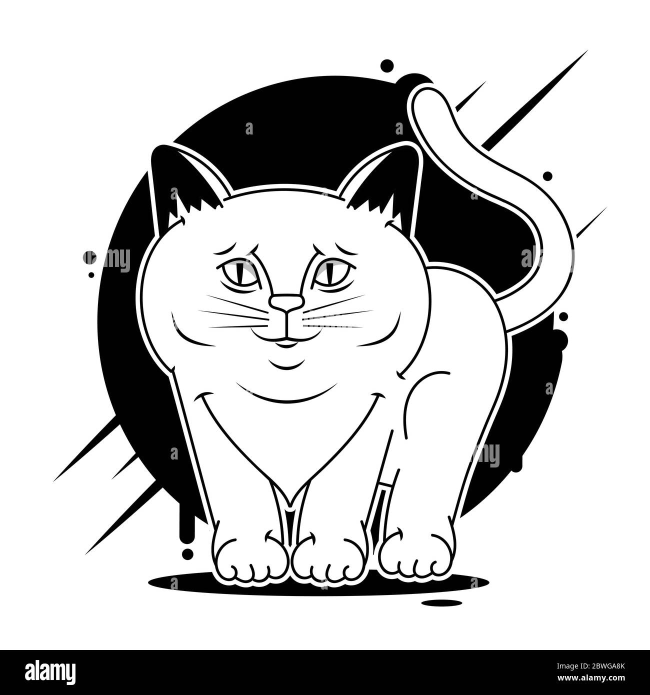 Cat face design vector on white background, pet. Animals Stock Vector ...