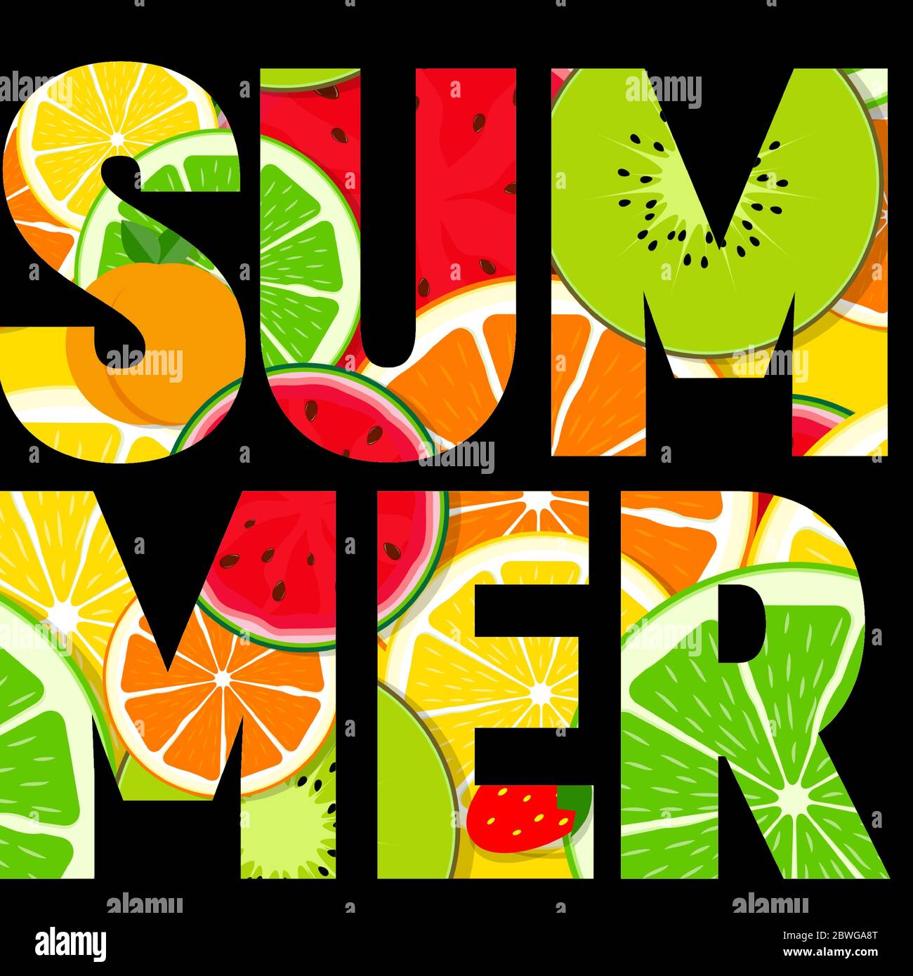 Abstract Summer Word Vector Illustration Stock Vector Image & Art - Alamy