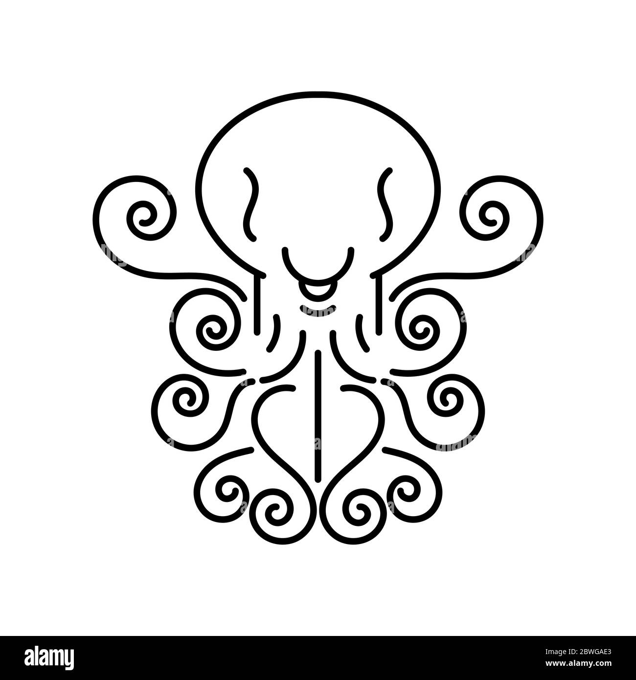 Octopus Logo Vector Illustration Suitable For Greeting Card, Poster Or ...