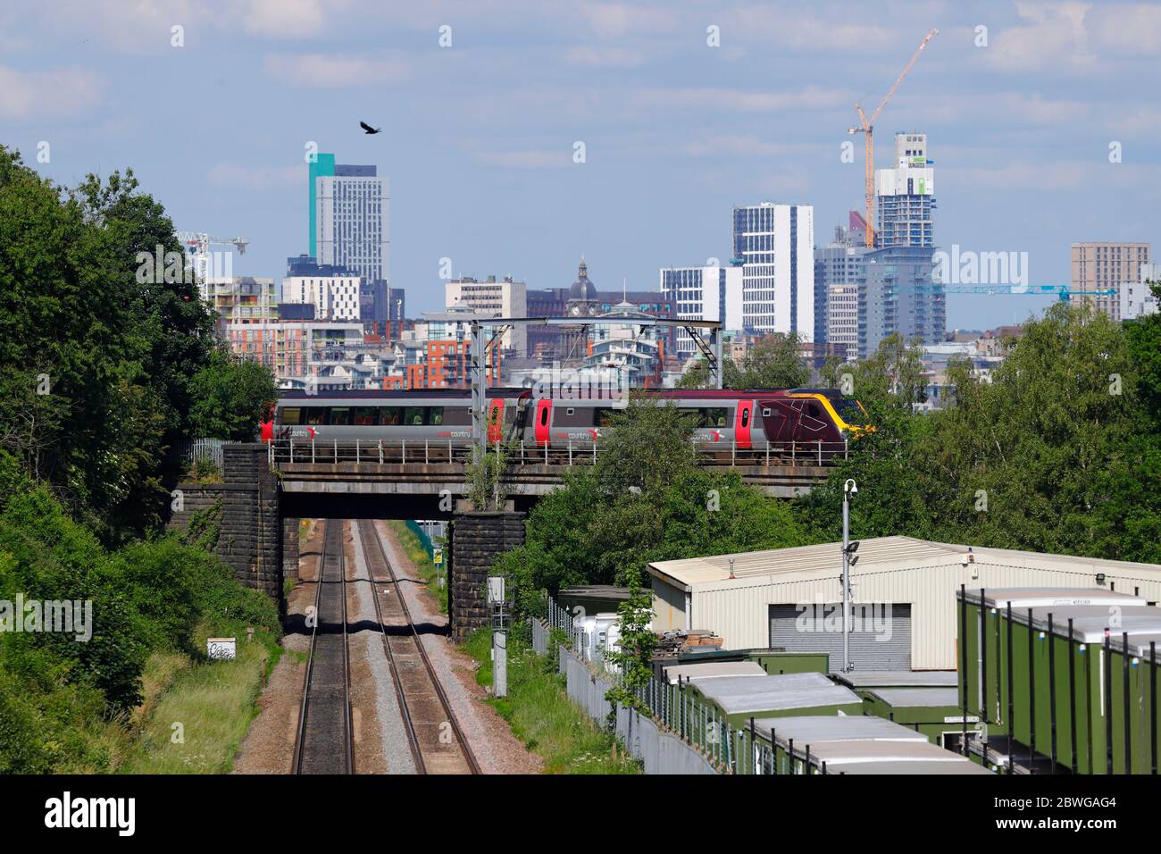 A rail class 221 Super Voyager train, operated by Cross Country, passes ...