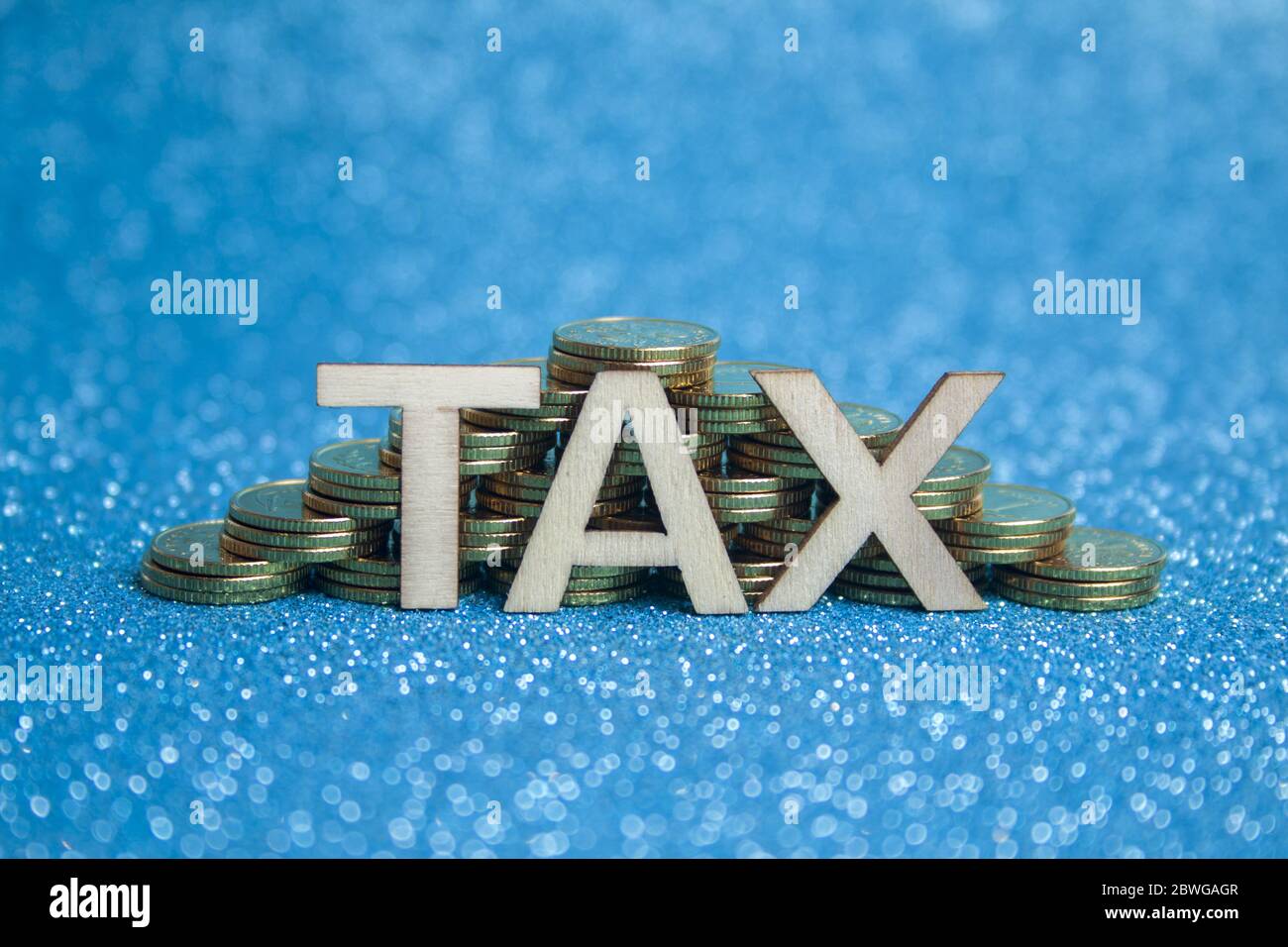 Piles of money concept blue hi-res stock photography and images - Alamy