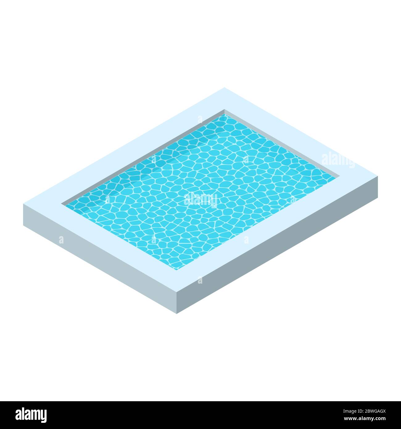 Realistic rectangular pool. Isometric vector illustration of the pool ...