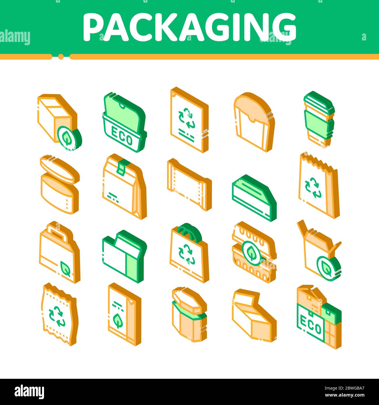 Packaging Isometric Icons Set Vector Stock Vector Image & Art - Alamy