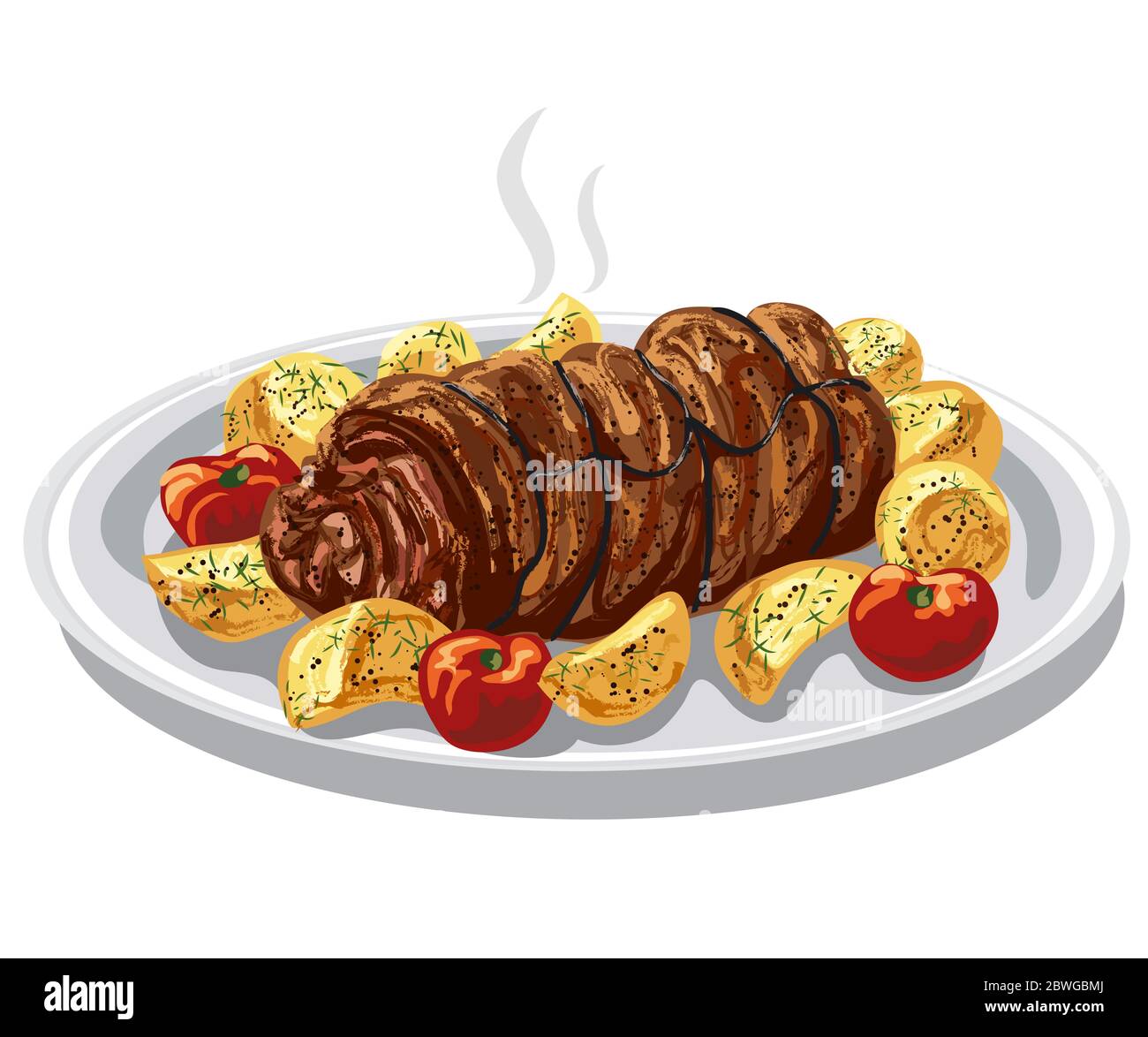 Stuffed tomatoes Stock Vector Images - Alamy