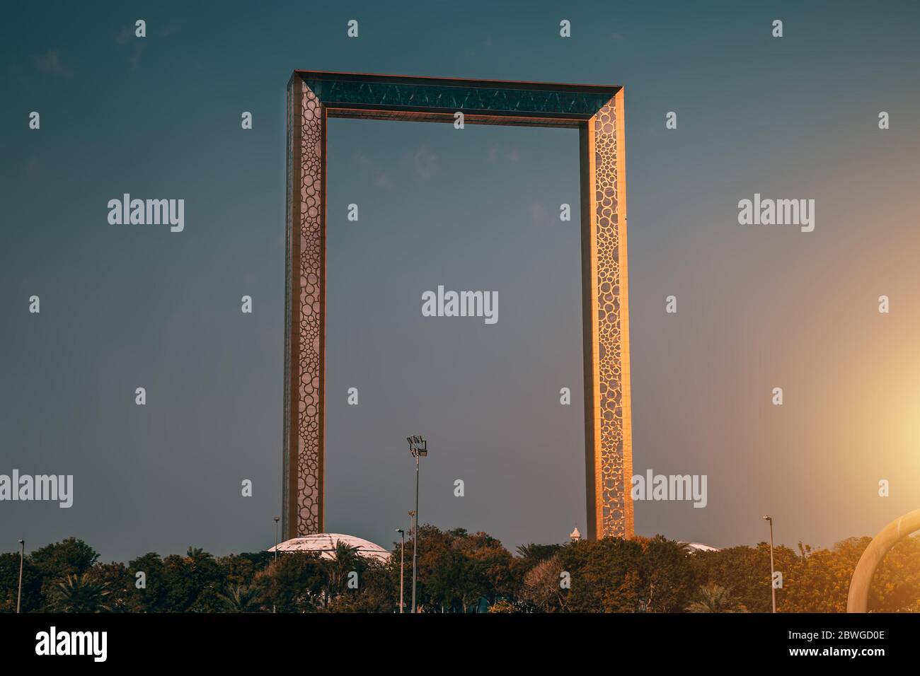 Dubai Frame contemporary modern building architecture in Dubai city ...