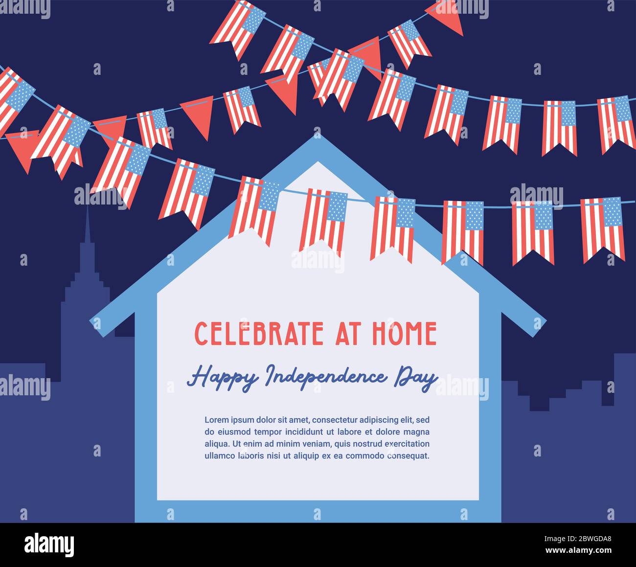 Home american flag on Stock Vector Images - Alamy