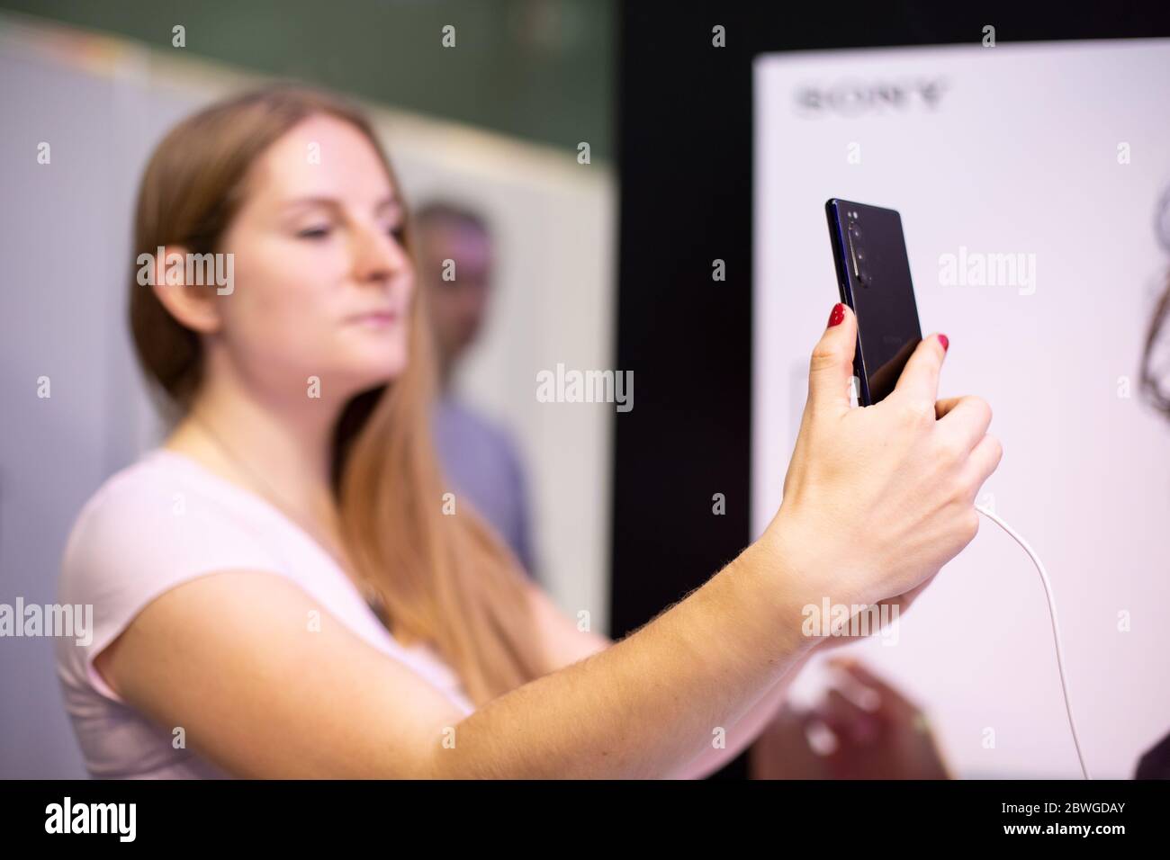 Sony phone front hi-res stock photography and images - Alamy