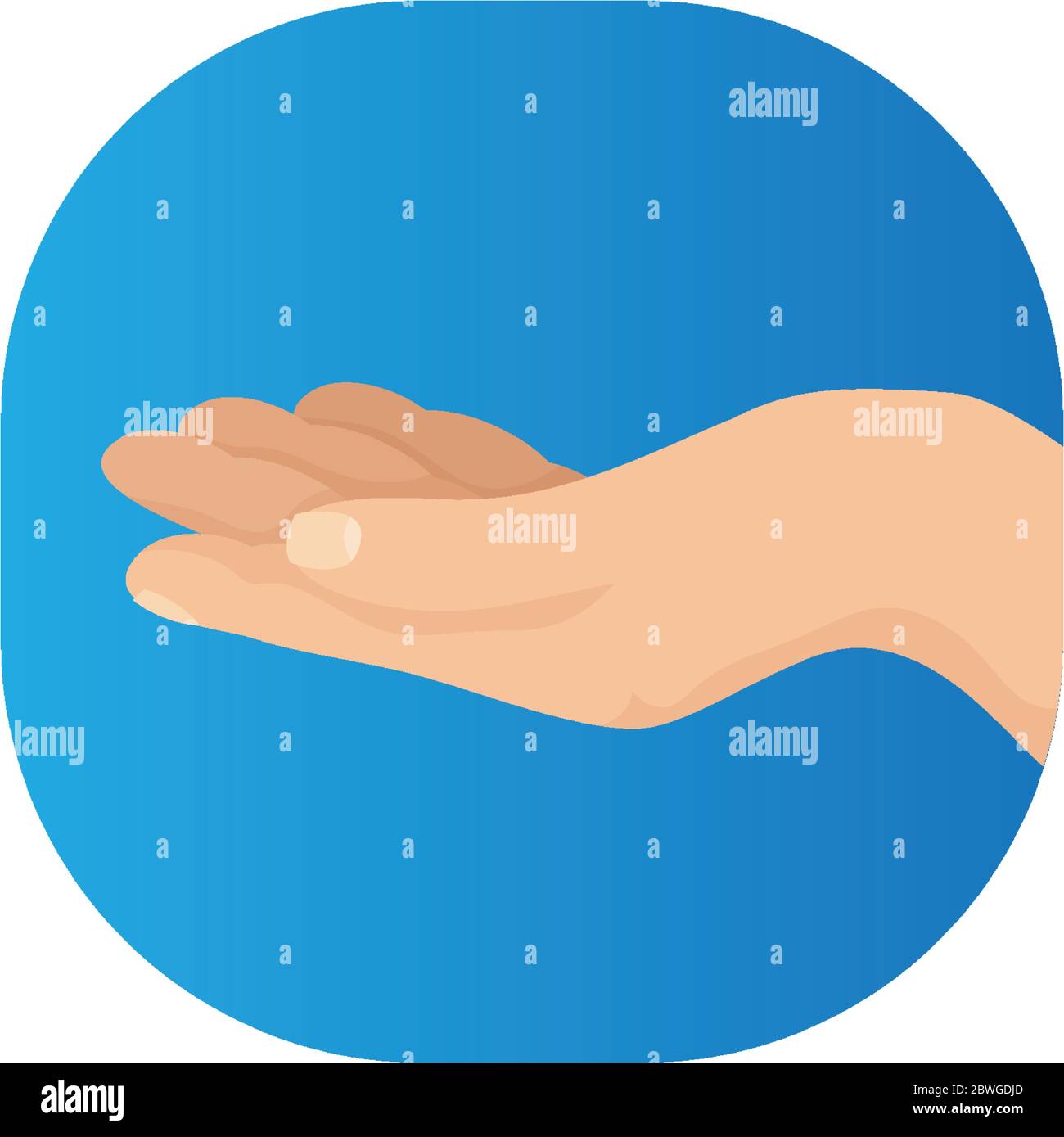 hand human receiving isolated icon Stock Vector Image & Art - Alamy