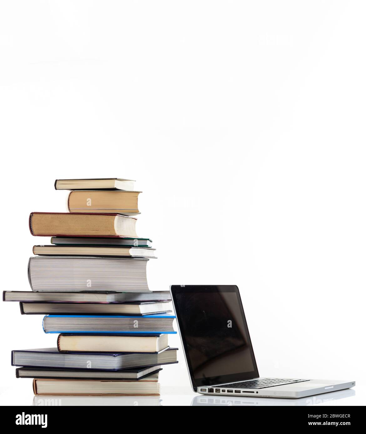 Desk laptop books Cut Out Stock Images & Pictures - Alamy