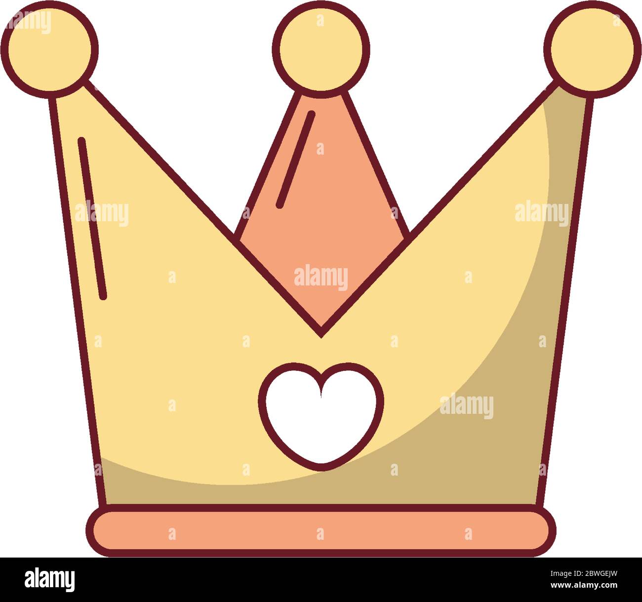 Love heart inside crown vector design Stock Vector Image & Art - Alamy