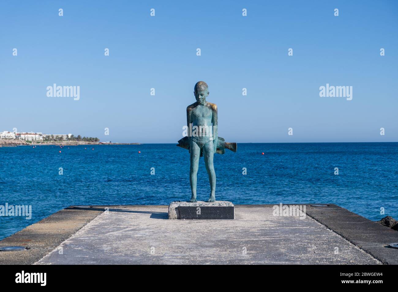 “The Little Fisherman” by Yiota Ioannidou on the waterfront of Paphos ...