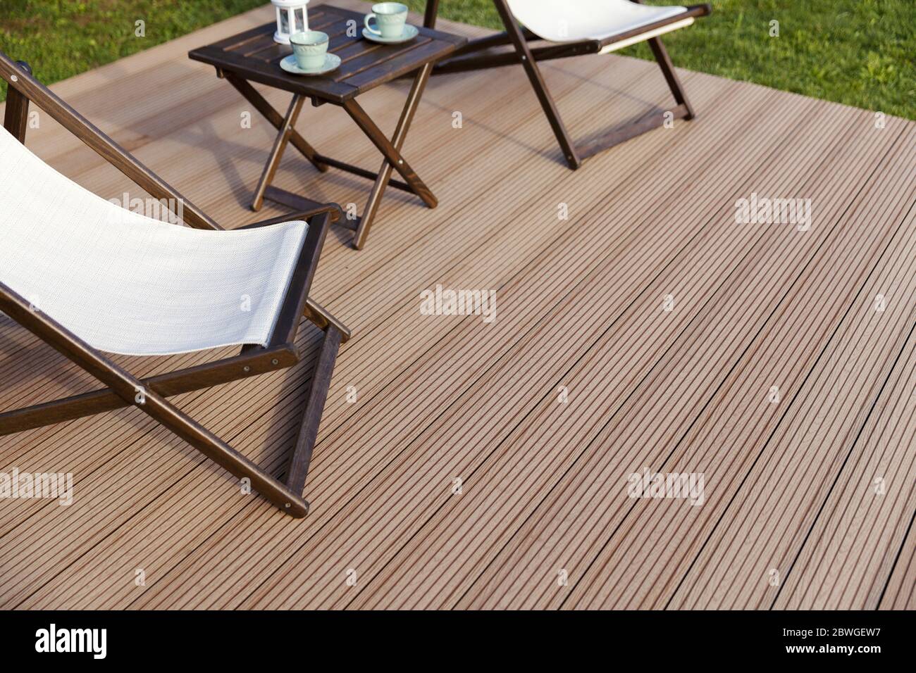 wooden decking outside floor, close up Stock Photo - Alamy