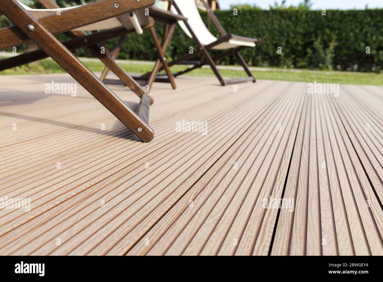 wooden decking outside floor, close up Stock Photo - Alamy