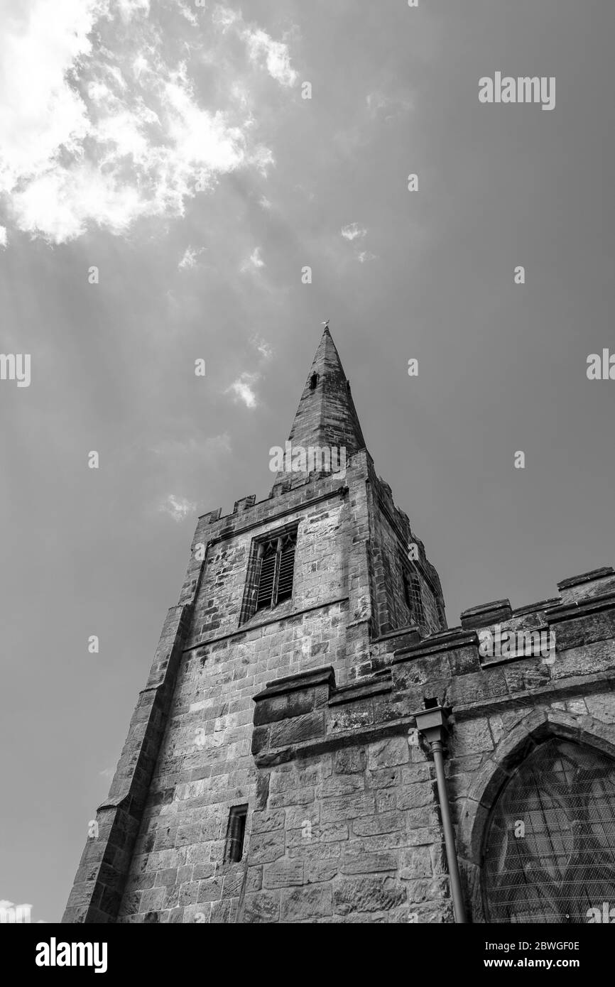 Looking up blue sky Black and White Stock Photos & Images - Alamy