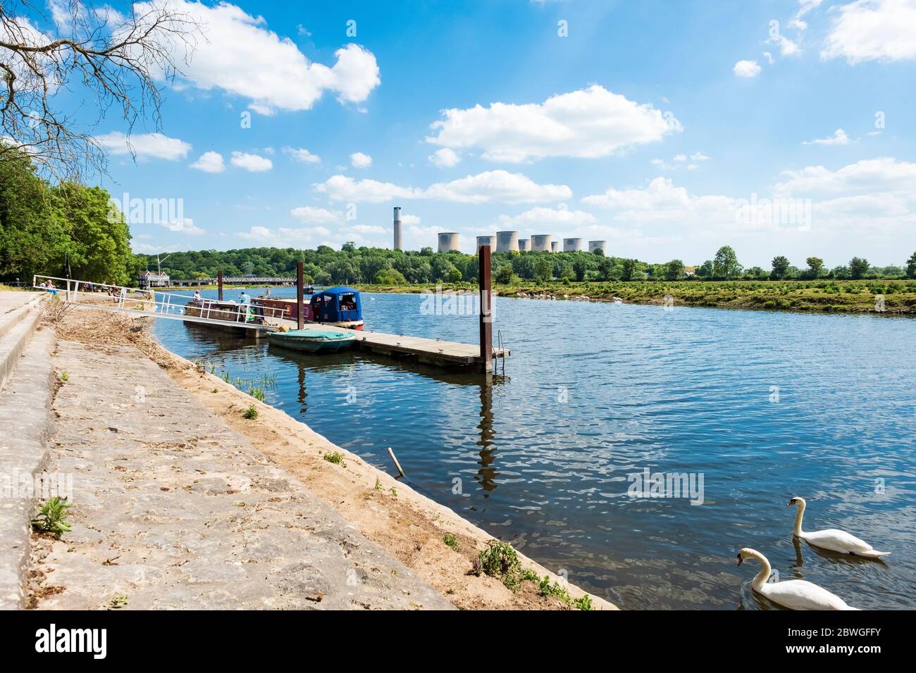 River bank landscape scenery Stock Photo - Alamy