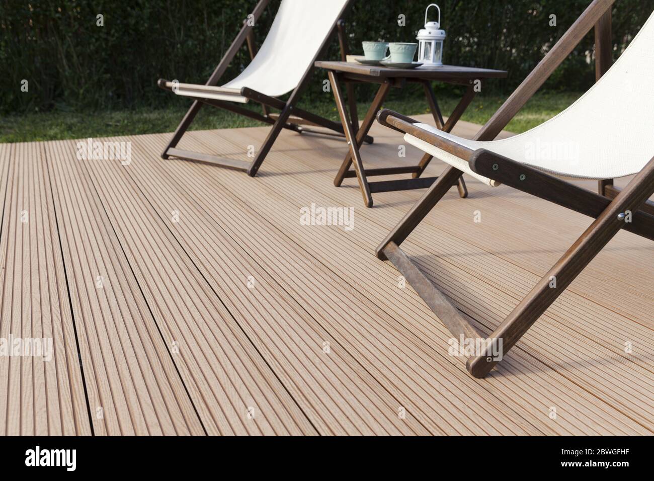 wooden decking outside floor, close up Stock Photo - Alamy