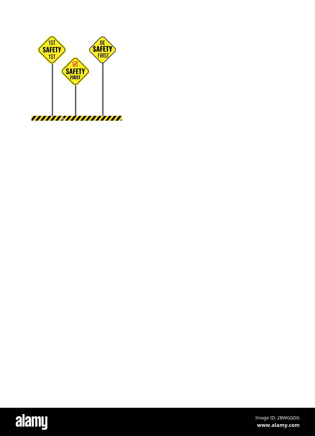 Think safety first poster for safety concept Stock Vector Image & Art ...