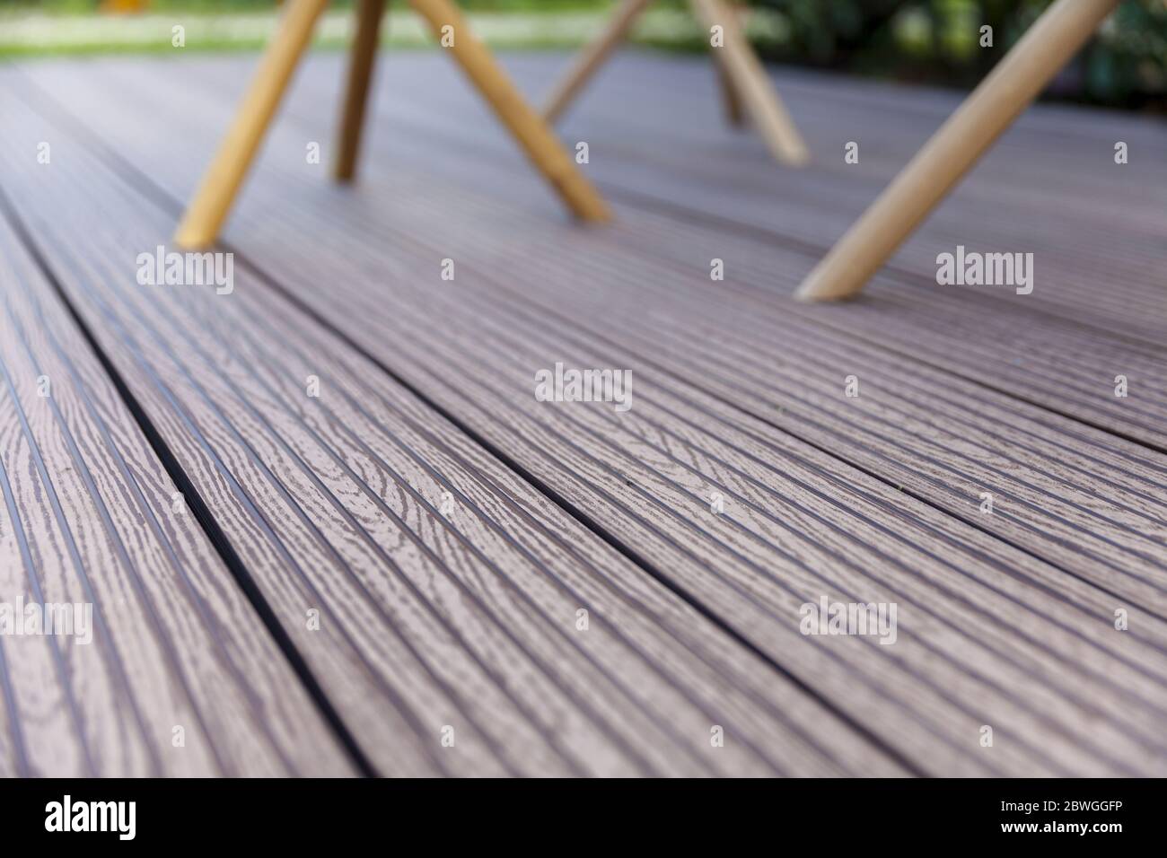 wooden decking outside floor, close up Stock Photo - Alamy